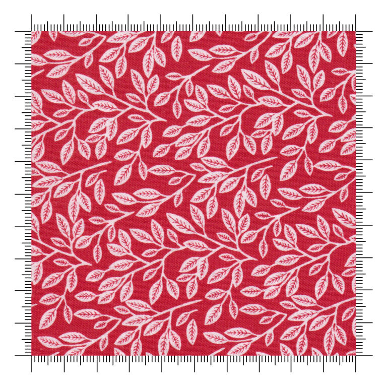 Radiant Ruby Leaves Schoolhouse - Quiltshop by Quilt-Werkstatt